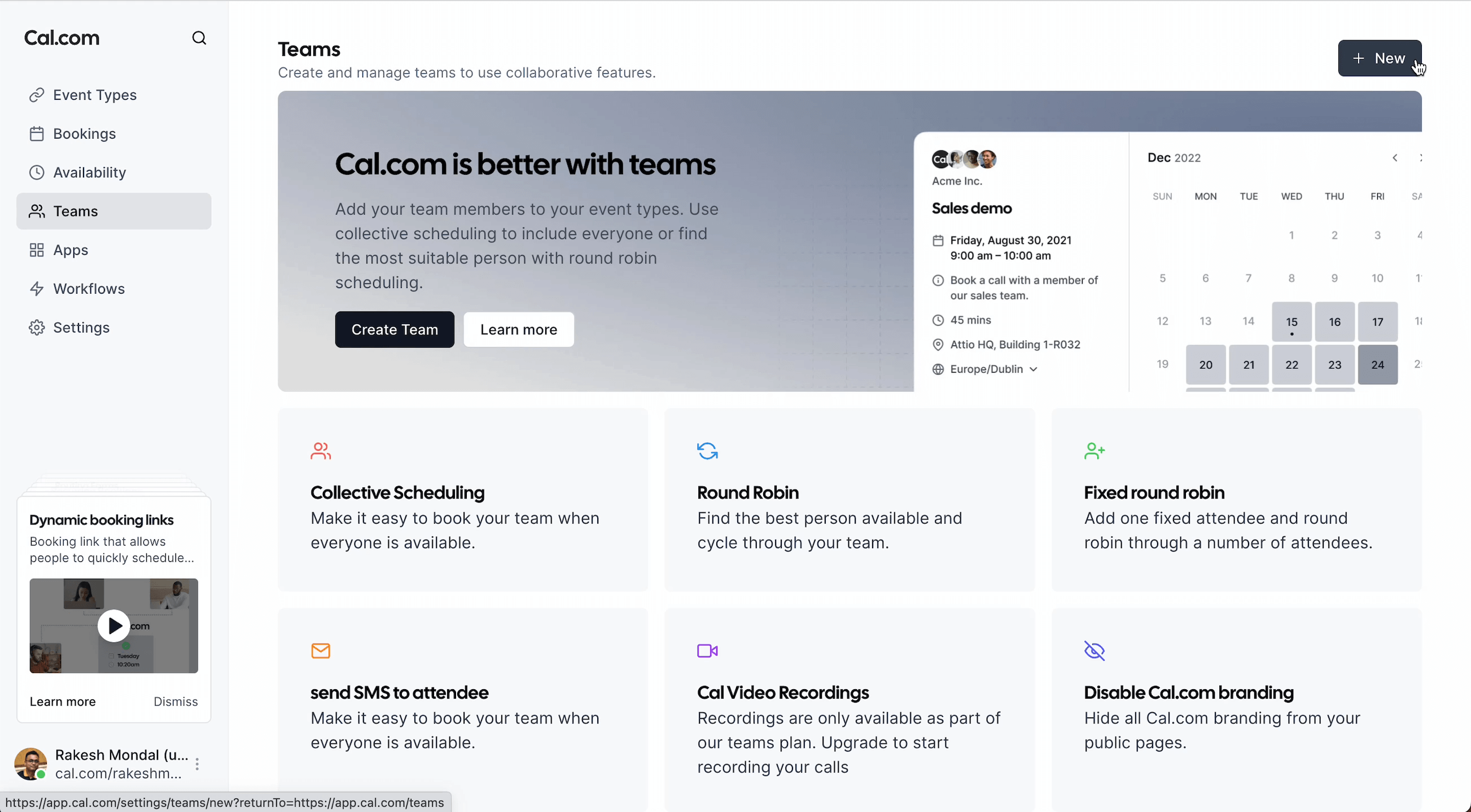 Cal.com | UI, UX Design | SaaS | Application Design | saas ui